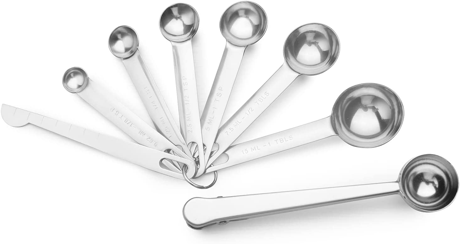 Stainless Steel Spice Measuring Spoons, Dry or Liquid Baking and ...
