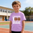 Boys Crewneck T-Shirt, Short Sleeve Purple Graphic Top for School, Soft ...