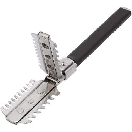 Stainless Steel Comb - Double-Edged Blade, Cut Hair, Matte Handle - Su ...