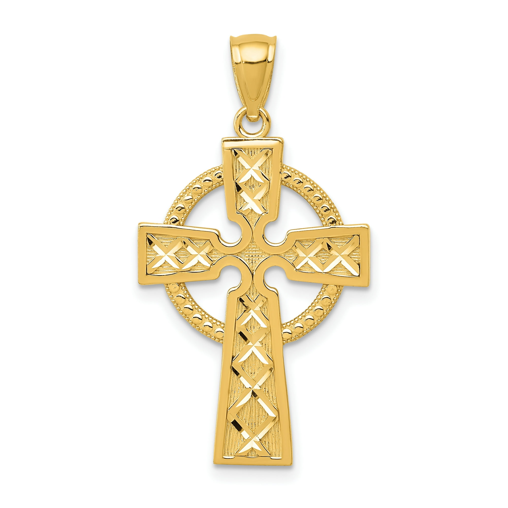 Click here for Saris And Things 14k Yellow Gold Celtic Cross Pend... prices