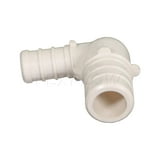 Supply Giant 5-3412PPRL Plastic PEX Poly Alloy 90 Degree Elbow Barb Pipe Fitting 3/4 x 1/2 ...