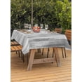 60x84 Inch Outdoor Tablecloth with Umbrella Hole Zipper Rectangle Light ...