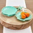 Coastal Melamine Dinnerware - Set of 4 Shell Plates - Walmart.com