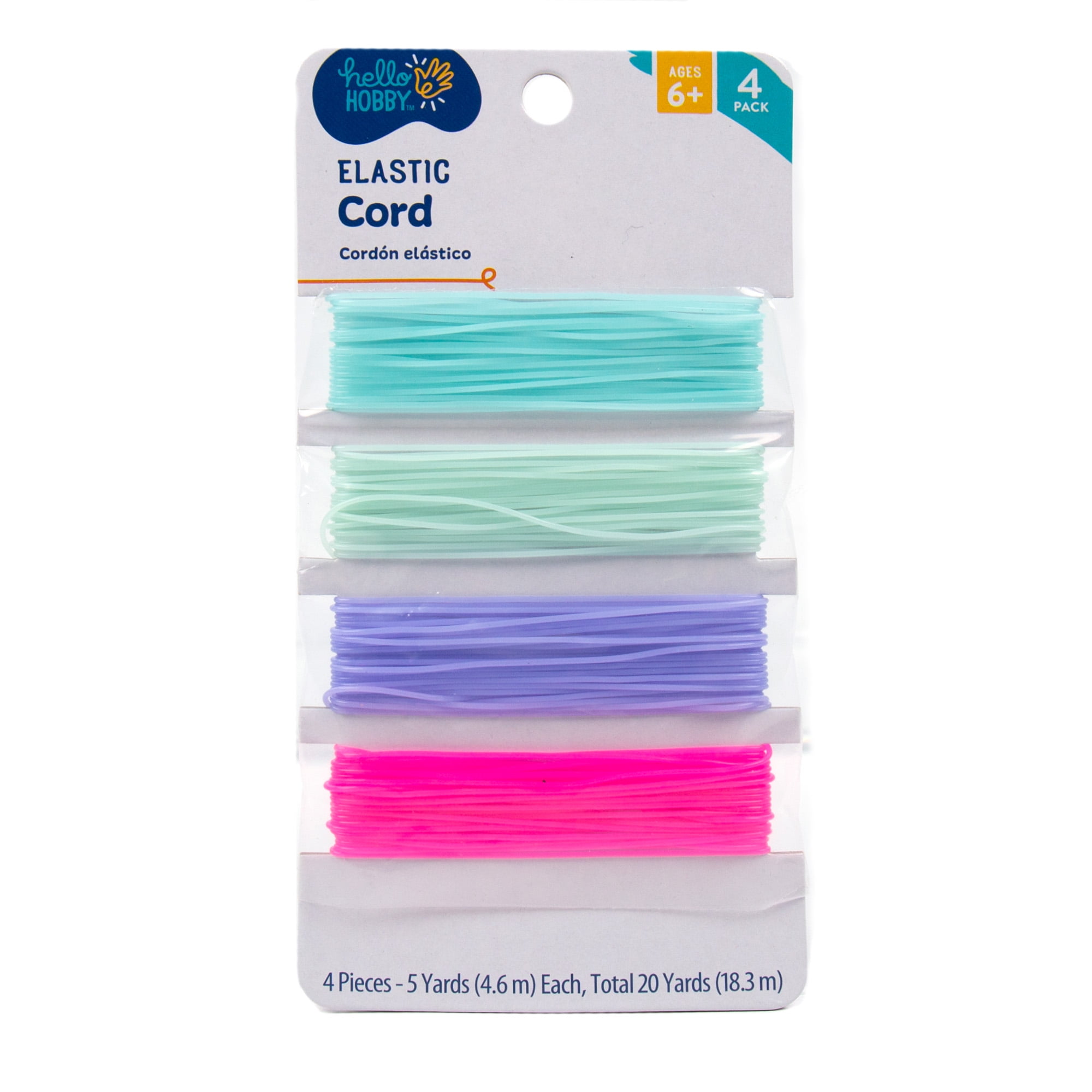 Hello Hobby Multicolor Elastic Cord, 4-Pack, Boys & Girls, Ages 6 ...