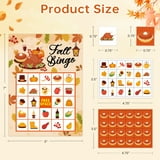 WaaHome Fall Bingo Cards for Kids 26 Players Thanksgiving Bingo Game ...