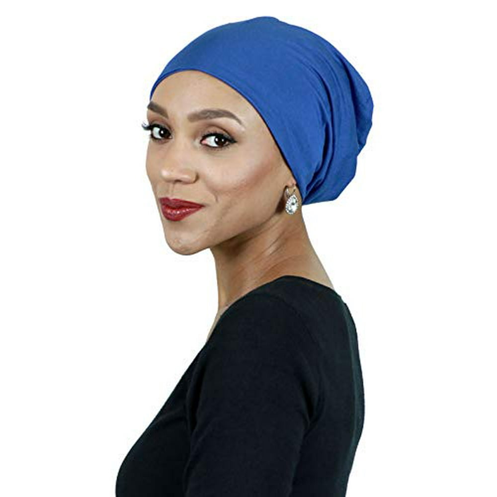 Chemo Cap For Women Bamboo Slouchy Hat Cancer Patients Headwear (Royal ...