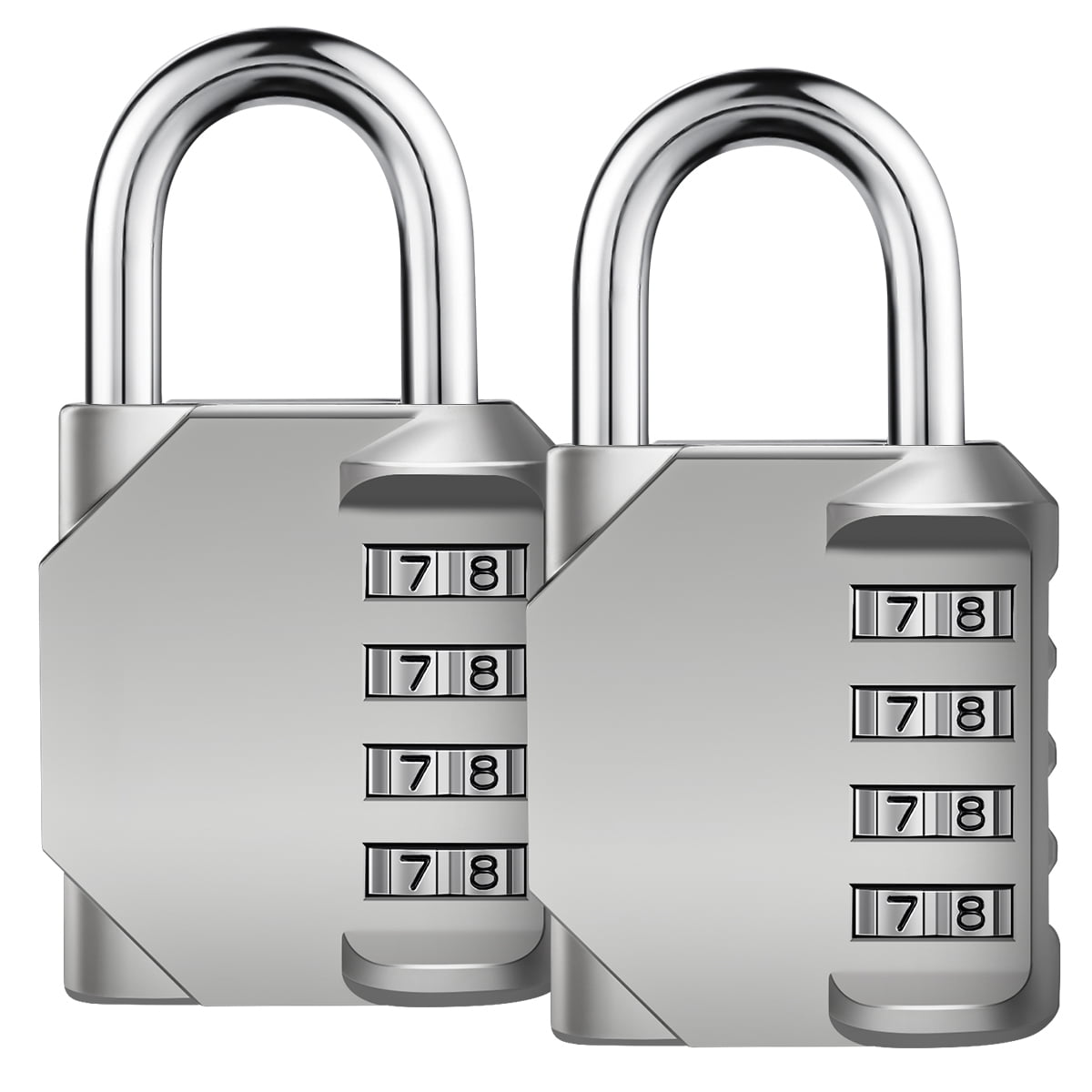 Locks, Combination Padlock 4 Digit Re-settable Padlocks for Gate Home ...