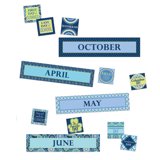 Eureka Blue Harmony Calendar Bulletin Board Set - Walmart.com
