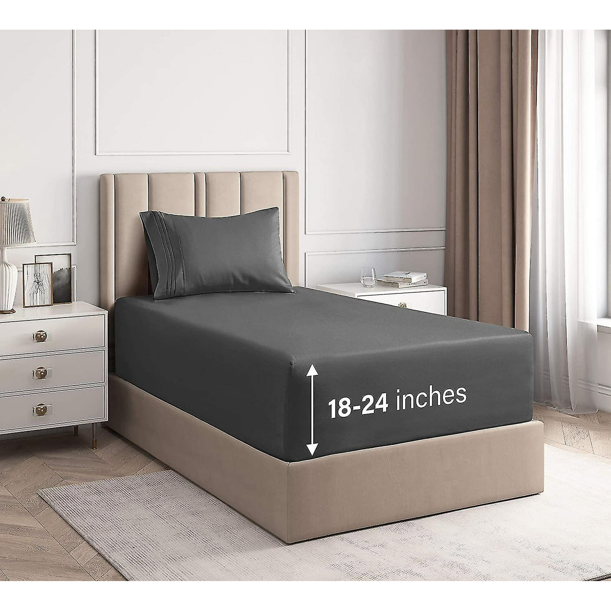 Click here for Youyo Extra Deep Pocket Sheets-4 Piece Sheet Set-K... prices