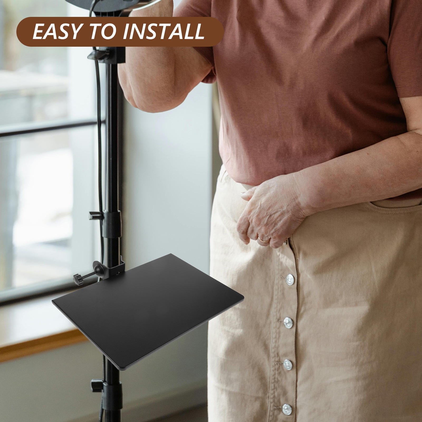 Click here for Pamingono Black Adjustable Mic Stand Clamp On Tray... prices