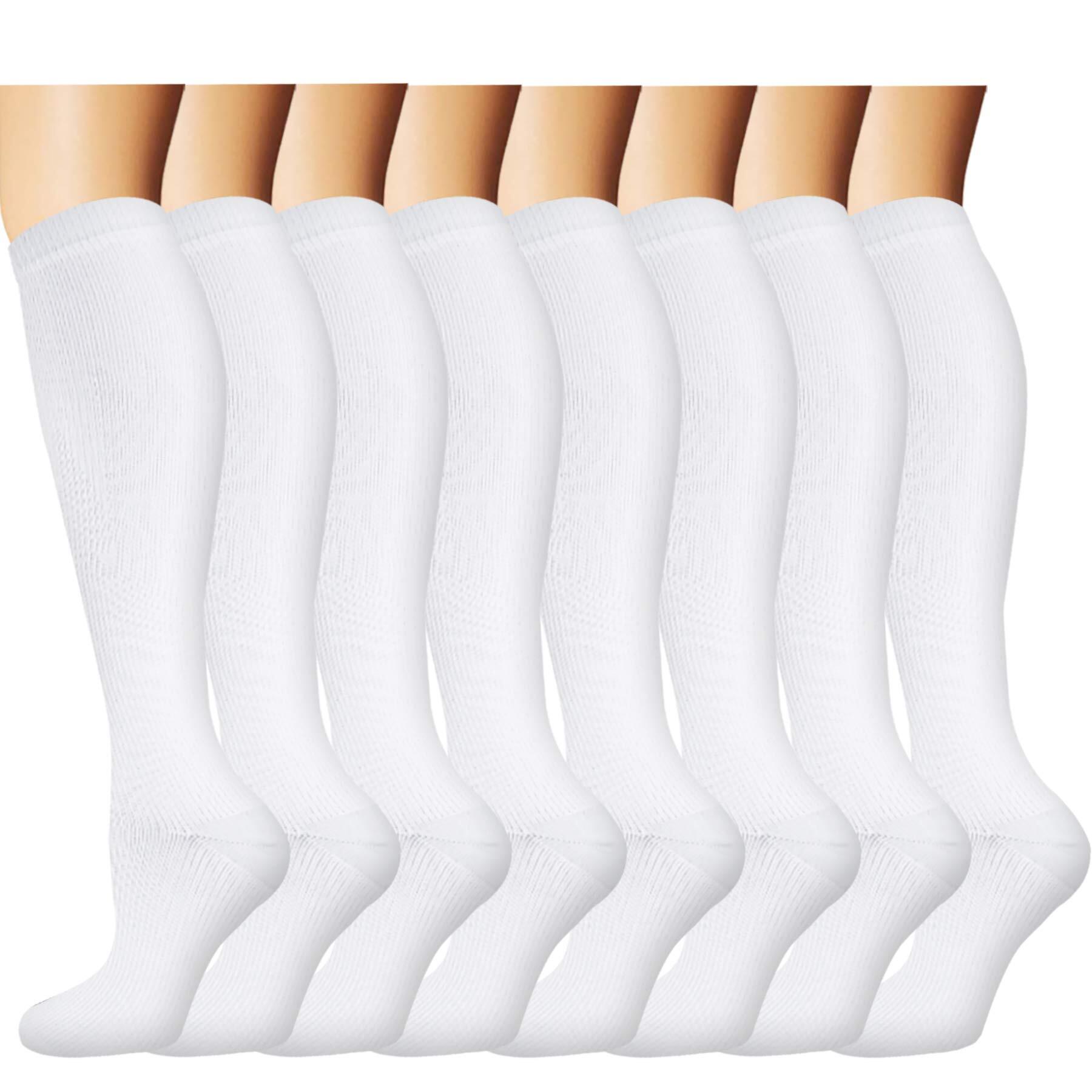 8 Pairs Compression Socks for Women & Men Circulation 15-20 mmHg ...