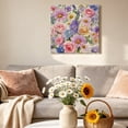 Flowers Canvas Wall Art for Living Room, Spring Watercolor Colored ...