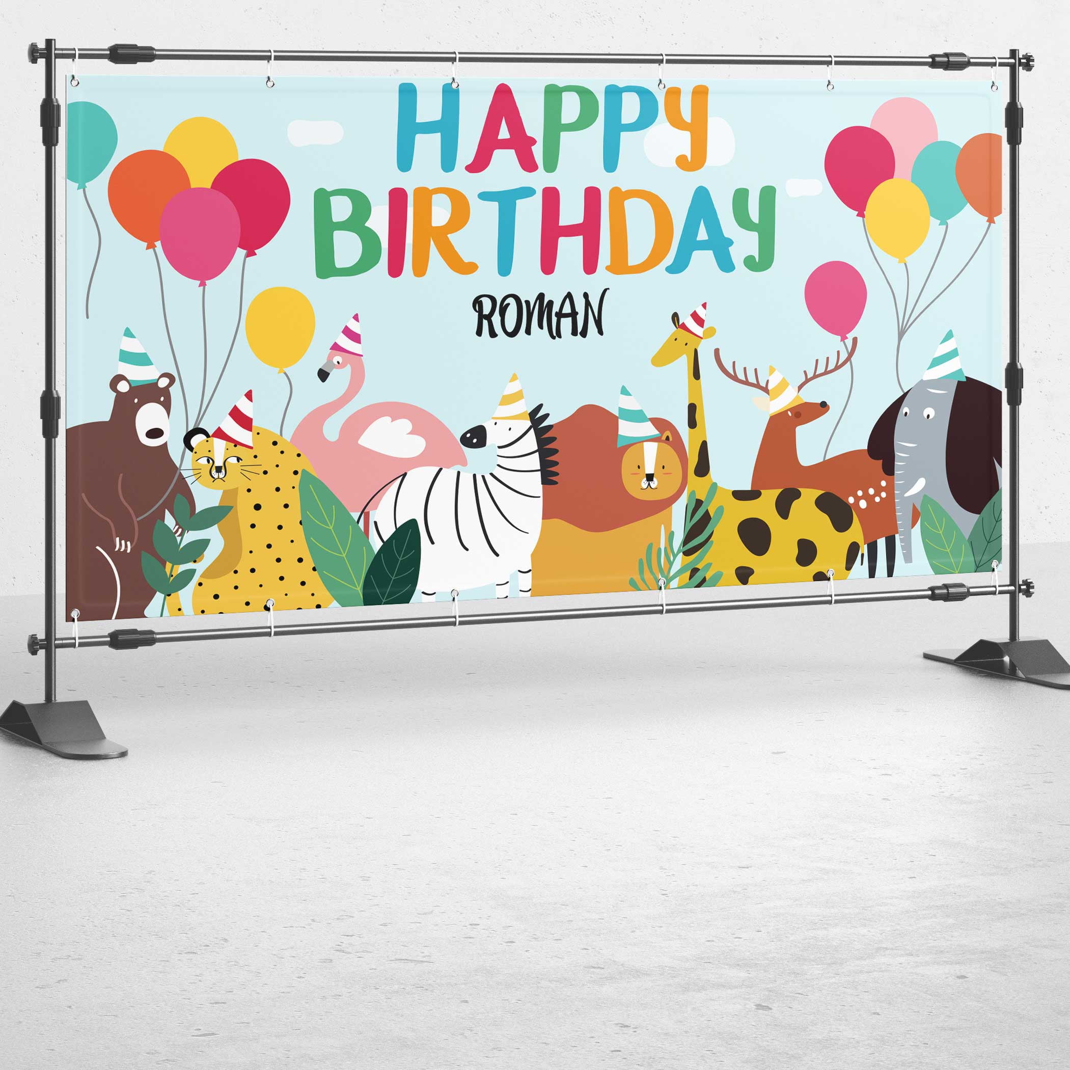 Custom Birthday Banner - CUSTOMIZABLE - For Kids Birthday Decor | Vinyl ...