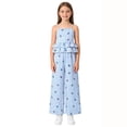Big Summer Outfits For Girls Bow Print Sleeveless Tank Top With Wide ...