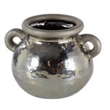 DecMode Eclectic Style Large, Round, Electroplated Metallic Silver ...