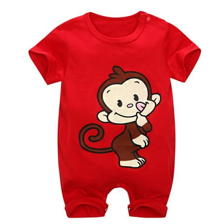 Bail Child Baby Pure Cotton Romper Can Be Opened Jumpsuit Thin ...