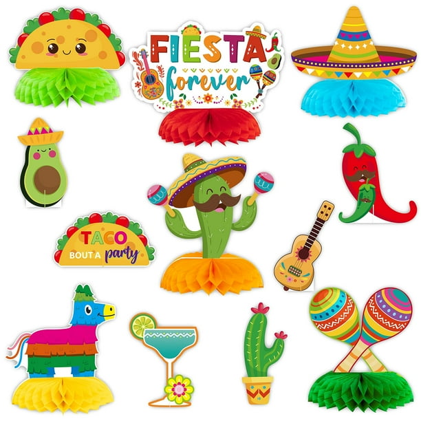 Fiesta Fun Honeycomb Table Toppers - Set of 12 | Cinco De Mayo Party ...