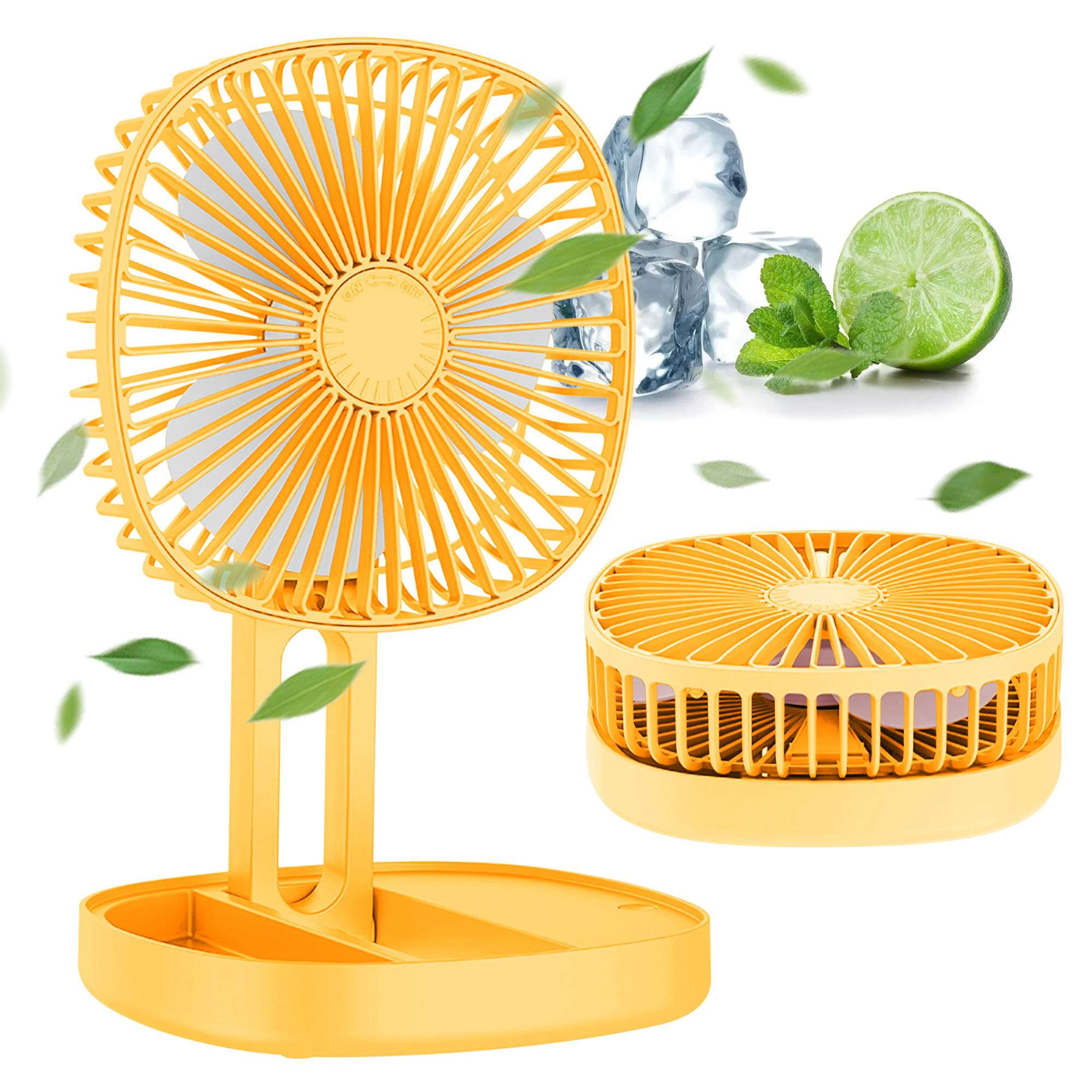 Spencer Portable Travel Fan Folding Desk Fan Rechargeable Battery ...