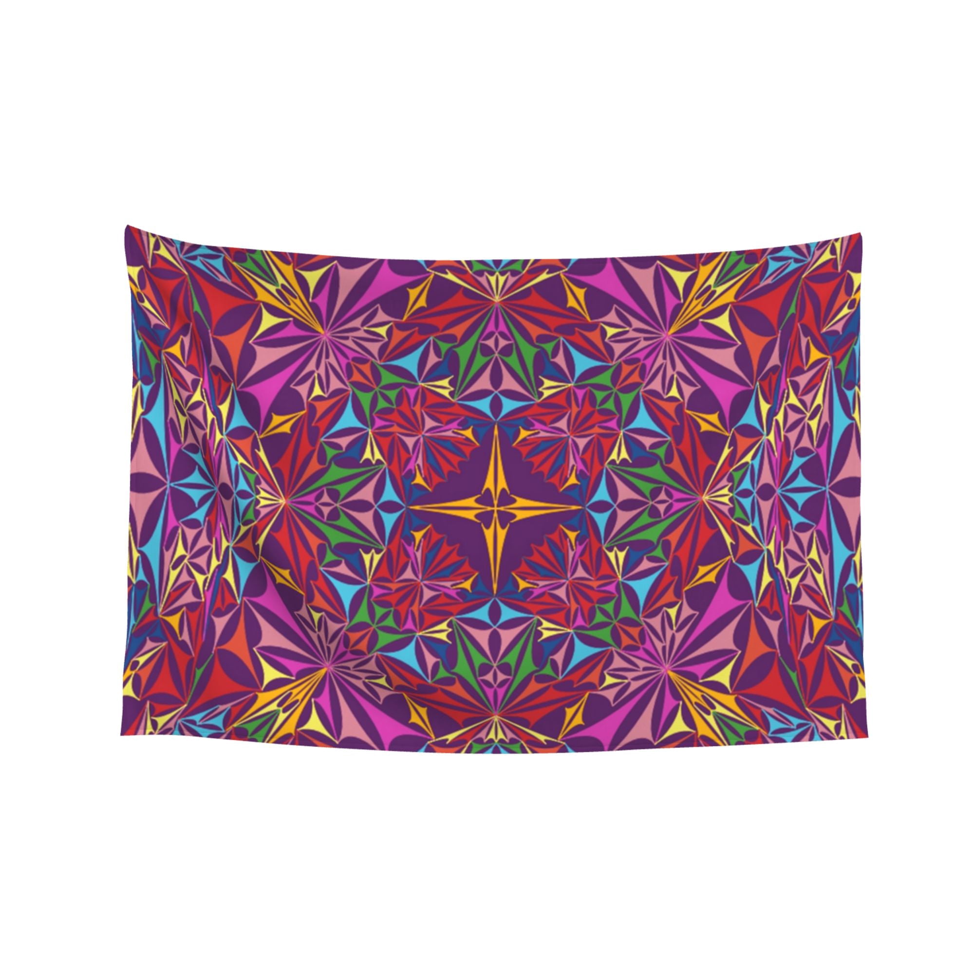 Kaleidoscopic Curved Shapes Tapestry, Wall Decor Home Decor Bedroom ...