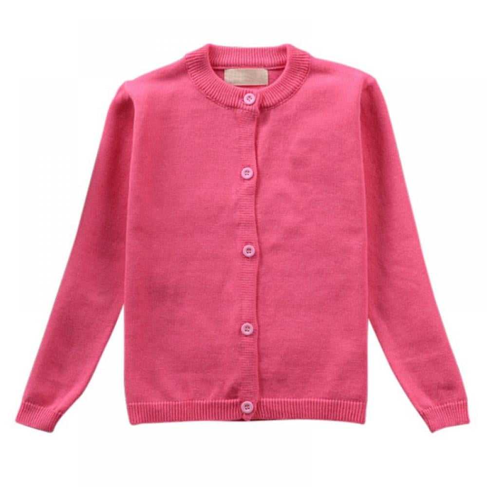 URMAGIC 1-5T Baby Girls Cotton Cardigan Long Sleeve Kid Button Sweater ...