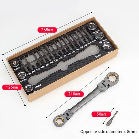 Multifunctional Ratcheting Socket Wrench Set Box ratcheting socket End ...