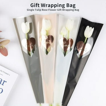 Transparent Bouquet Flower Box Floral Packaging Bag Flower Gift Bag for ...