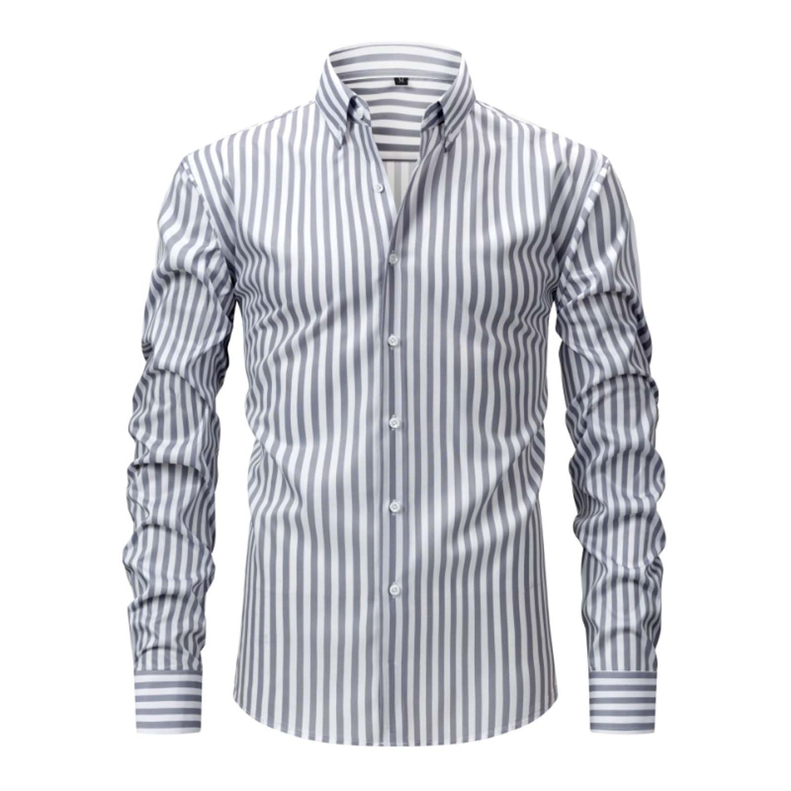 Click here for Kaemgyyd Mens Dress Shirt Stylish Striped Casual L... prices