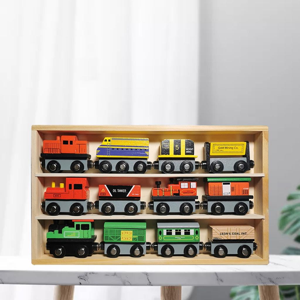 12pcs Railway Locomotive ally Connected Electric Small Train Compatible ...
