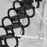 Upgraded 11-Step 3m Loft Wall Mounted Folding Pulldown Attic Ceiling ...