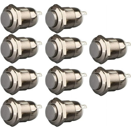 Latching Push Button Switch, Waterproof Silver Metal Shell Ideal For ...