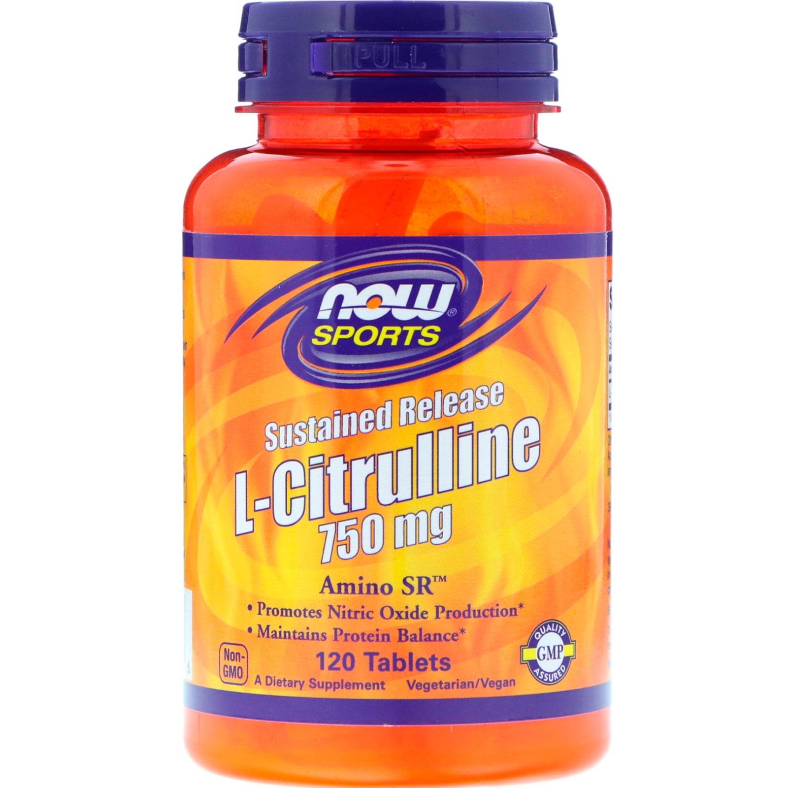 Now Foods Sports L-Citrulline Sustained Release 750 mg 120 Tablets ...