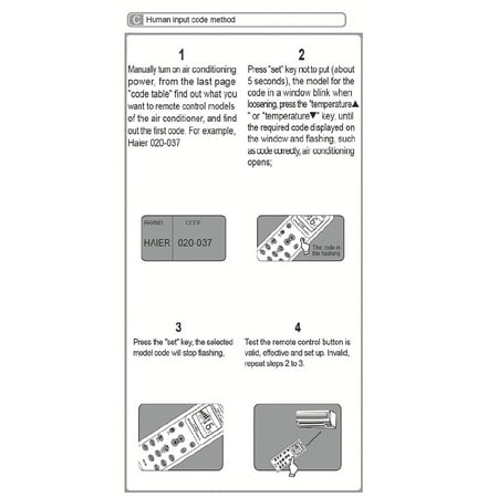 Universal Air Conditioner Remote Control Compact Air Air Conditioner ...