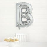 Foil Big Letter Balloon, B, 34 in, Silver, 1ct - Walmart.com