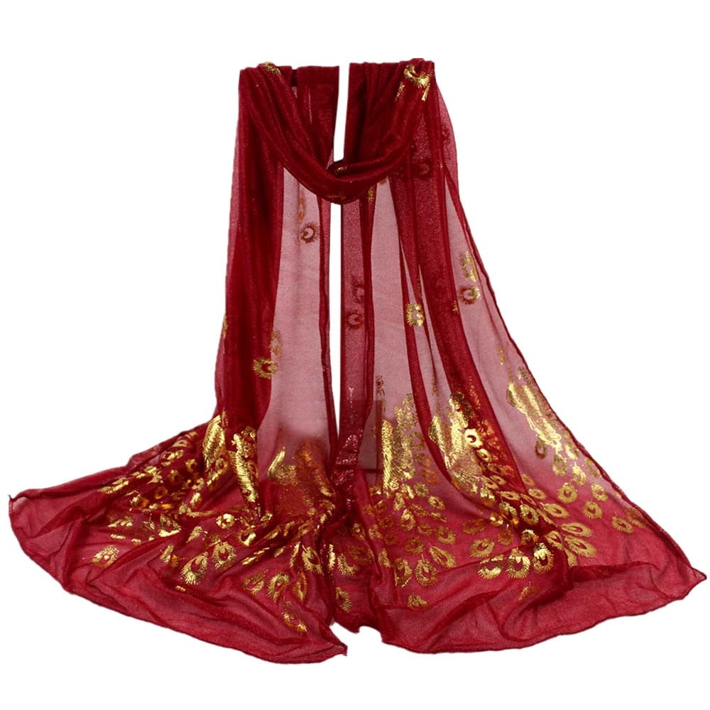 Click here for Dvkptbk Scarf Women Lady Multi-Color Peacock Flowe... prices