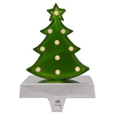 Set of 3 Battery Operated LED Lighted "JOY" Christmas Stocking Holders ...