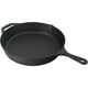 Jim Beam BBQ 12" Cast Iron Round Skillet Pan, Black - Walmart.com