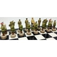 World War 2 US GERMANY Chess Set W/ 15" BLACK & WHITE GLOSS BOARD WW2 ...