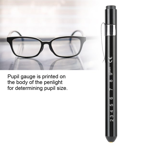 Fdit Portable Pupil Gauge Pen LightTorchFlashlightGlasses Accessory ...