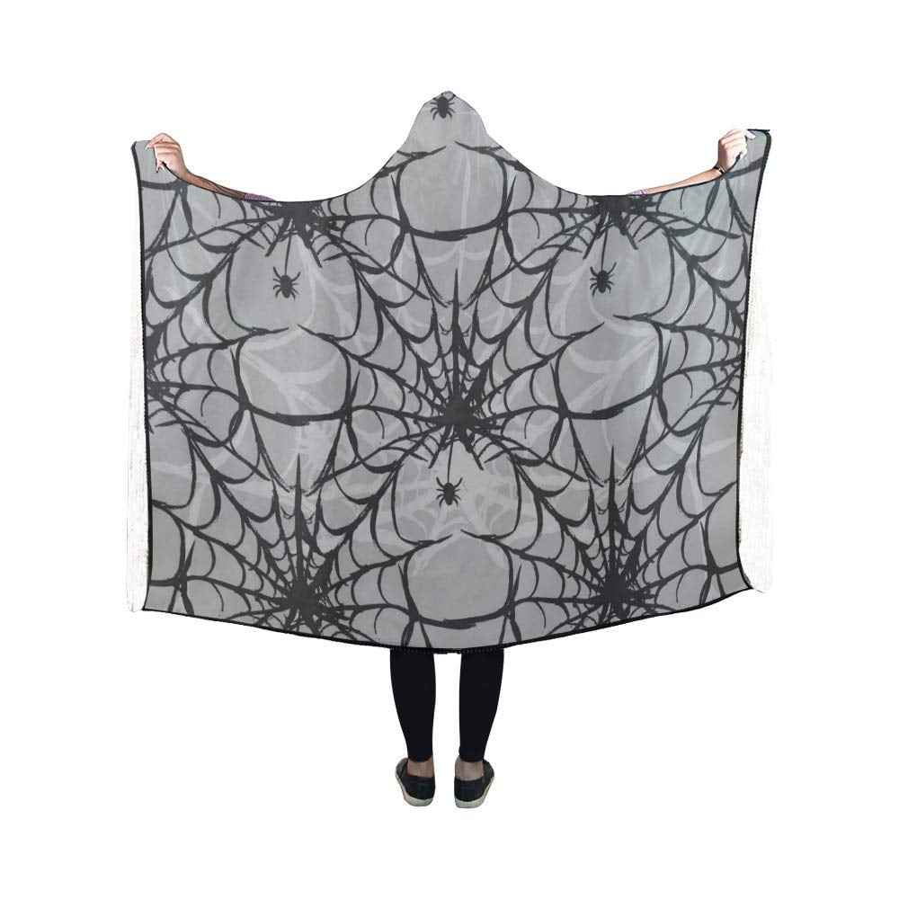 HATIART Hooded Blanket Cobweb and Spider Fashion Pilling Polar Fleece ...
