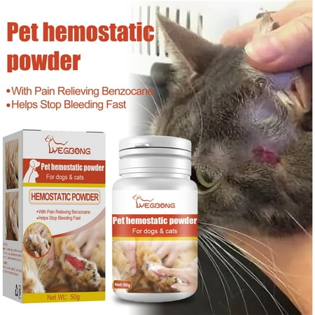 50g boxed pet hemostatic powder cat and dog skin wound cleaning ...