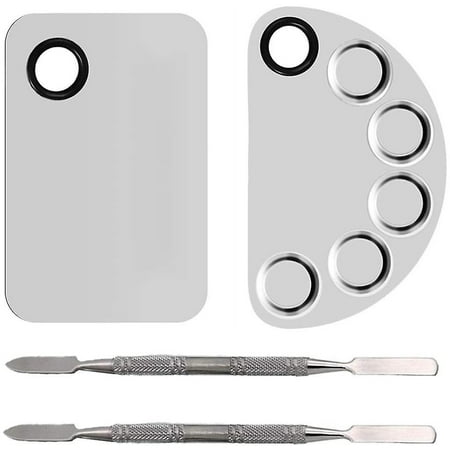 Makeup Mixing Plate Stainless Steel Metal Makeup Mixing Palette ...