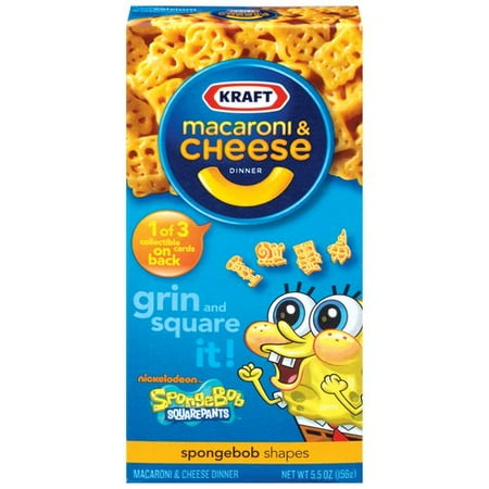 Kraft Dinners Spongebob Squarepants Macaroni & Cheese Dinner, 5.5 oz ...
