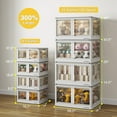 V5 75gal Plastic Storage Bins With Lids 3pack Stackable Collapsible