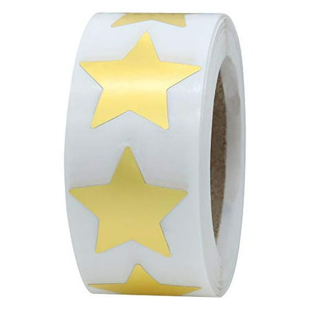 Hybsk 1 inch Gold Star Shape Paper Stickers Packaging Seals Tag Total ...
