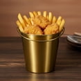 JWQFBC Stainless Steel Snack Bucket Fried Chicken Bucket Versatile ...