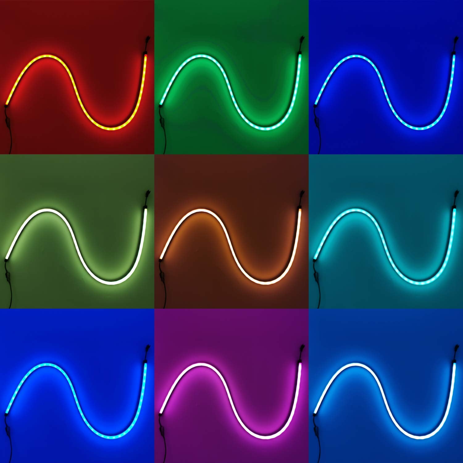 Buy NEON RGB LED Strip for PC, 1 x 31.5 inch RGB LED Strip for 12V 4 ...