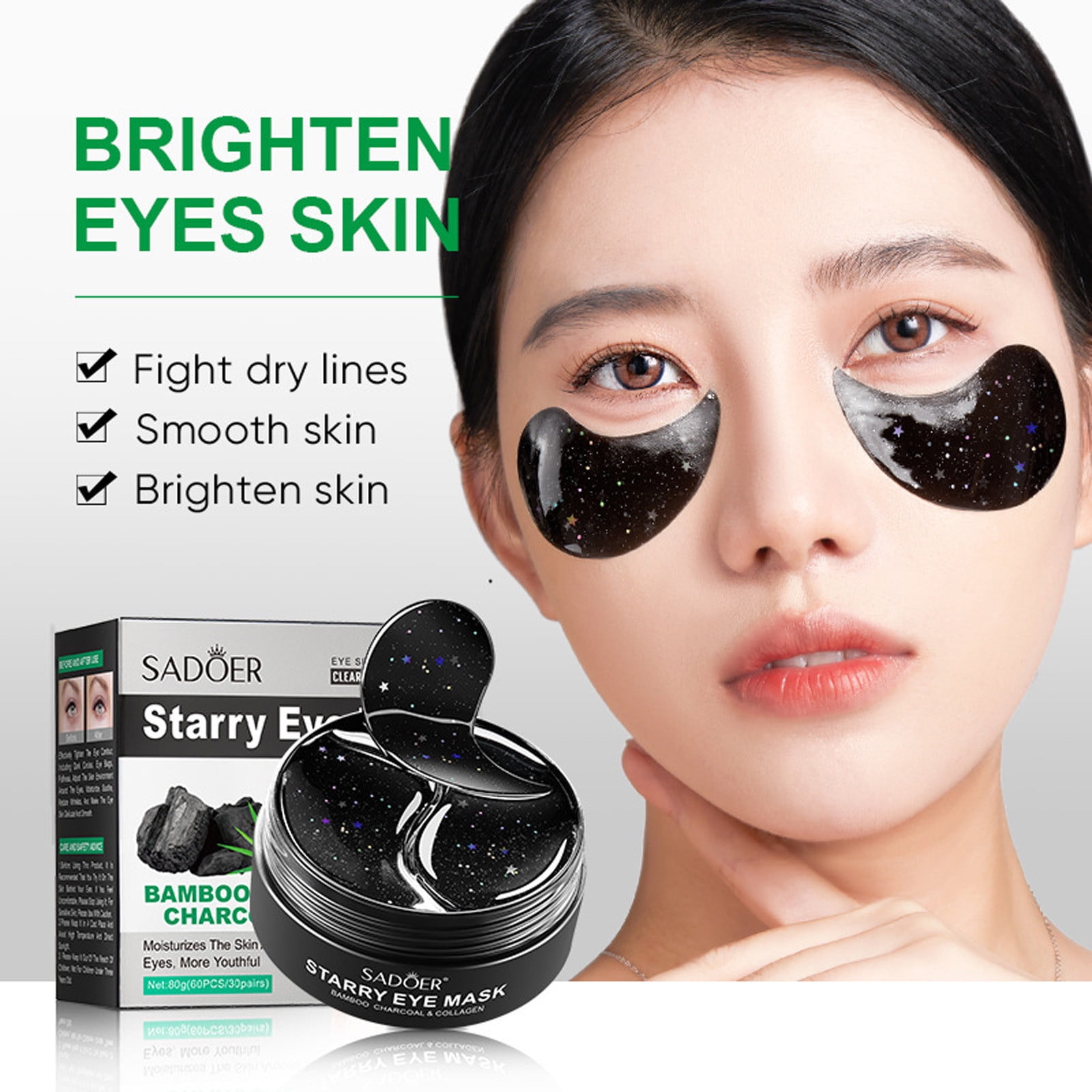 Mascarilla facial para ojos Xihbxyly para mejorar ojeras y atenuar ...