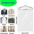15 Packs Plastic Clear Clothes Covers,Dry Cleaners Bags Hanging ...