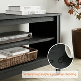 TV Stand for 85 inches Flat Screen, Wood Media Console Storage Cabinet ...