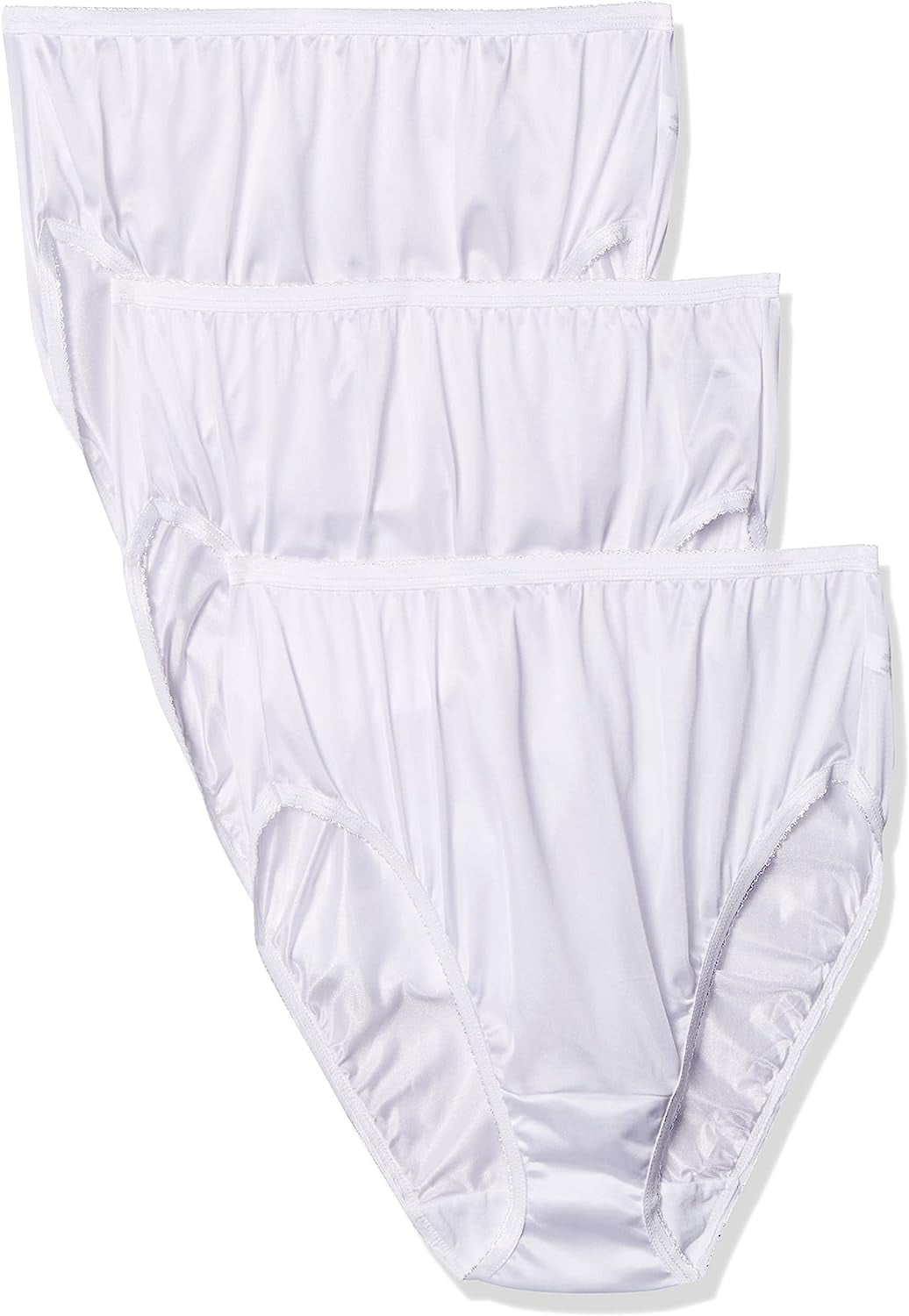 Womens Panties Hi Cut Nylon Brief 3 Pack